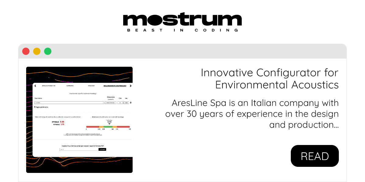 Innovative Configurator for Environmental Acoustics | Mostrum